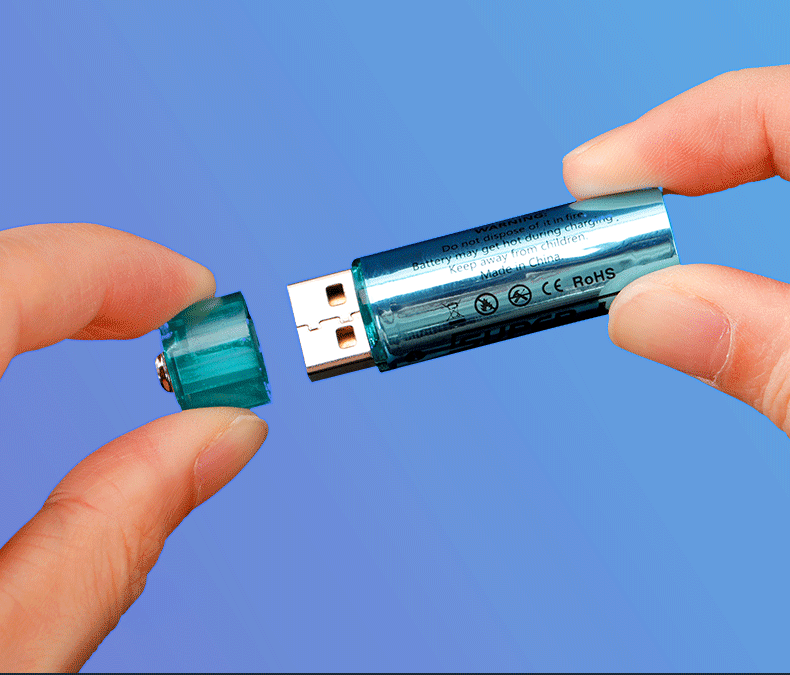 China High Out 1.5v Aa Double A Micro Magnetic Usb Rechargeable Li-ion ...